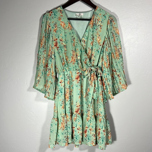 entro | Dresses | Entro Floral Faux Wrap Dress Womens S | Poshmark